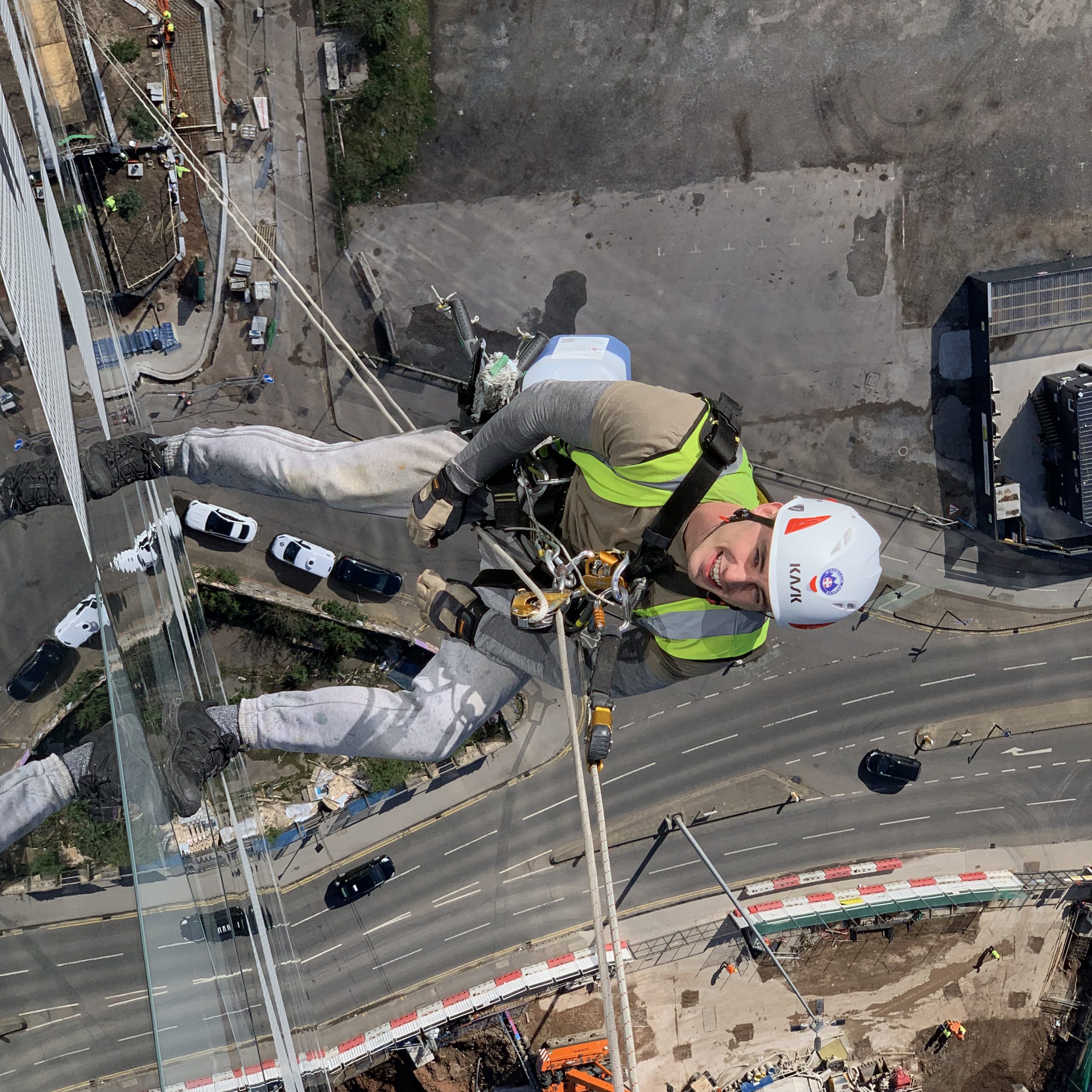 Tower block cladding and window clean | NORTH WEST ROPE ACCESS